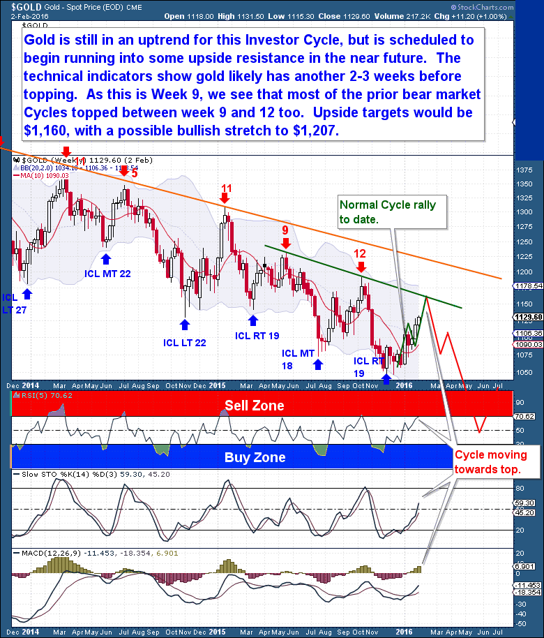 Gold Weekly Cycle - The Financial Tap